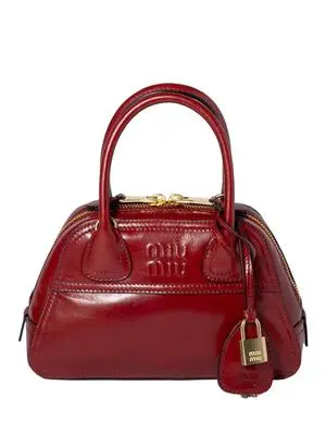 Miu Miu Vivant Shiny Leather Mini-bag Ruby Red