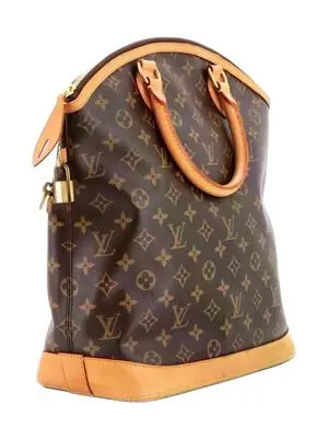 LOUIS VUITTON Lockit Handbag Monogram Canvas Pm Satchel - Brown