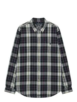 Polo Ralph Lauren Polo Ralph Lauren Tartan Brushed Oxford Button-Down Shirt With Embroidered Pony Blue