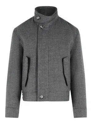 AMI Ami Paris 'Harrington' Grey Virgin Wool Jacket Men