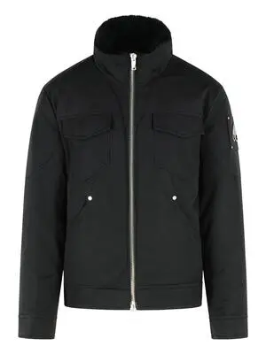 Moose Knuckles Moose Knuckles 'Falcon' Black Cotton Blend Jacket Men Black