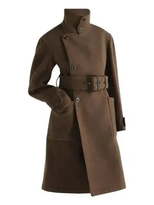 LEMAIRE Shaped Wrap Coat 'mud' Tan