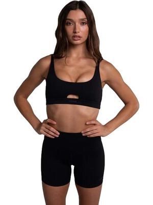 LDMA Contour Double Strap Sports Bra Black