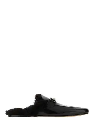 Gucci Gucci Men Leahter Slippers Multicolor