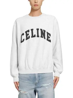 Celine Celine Men Logo Cotton Sweatshirt Multicolor