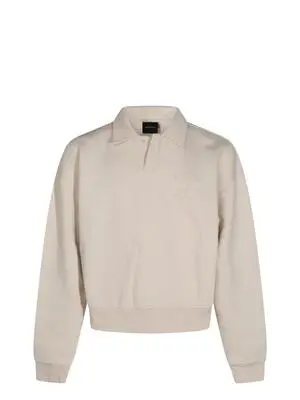 DAILY PAPER Embroidered Logo Polo-Collar Sweatshirt