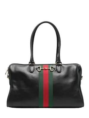 Gucci Gucci Women Borsetto Large Leather Tote Bag Multicolor