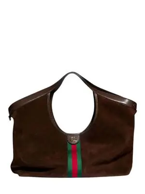 Gucci Gucci Women Giglio Large Suede Leather Tote Multicolor