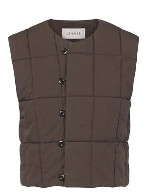 LEMAIRE Padded Quilted Cotton-blend Vest