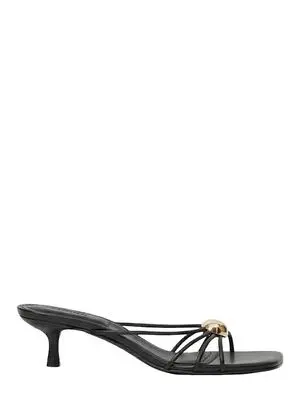 SIMKHAI Amaya 45mm Strappy Leather Slip-on Sandals