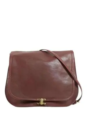 Celine Soft Triomphe Besace Shoulder Bag Red