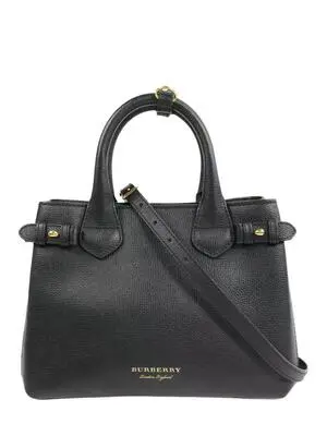 Burberry Leather Shoulder Bag - Black