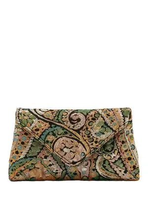 DRIES VAN NOTEN Paisley Jacquard Envelope Clutch