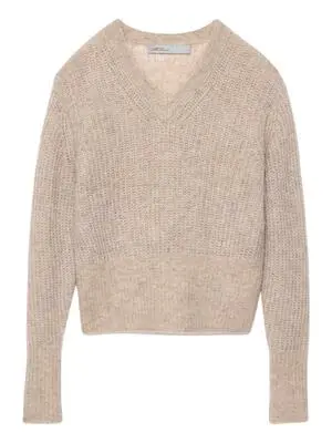 ALLSAINTS Mable V-neck Sweater Grey