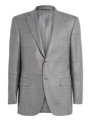 CANALI Silk-cashmere Check Blazer