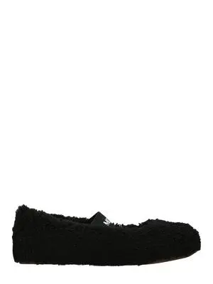Moon Boot Shearling Ballet Flats Black