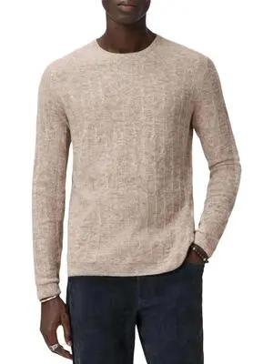 John Varvatos Apos;s Baiso Wool Rib Crewneck Sweater - Ivory