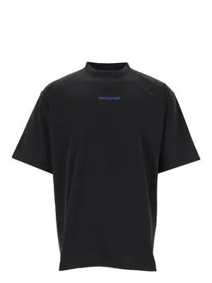 Balenciaga Balenciaga Men Bal Back Medium Fit T-Shirt Black