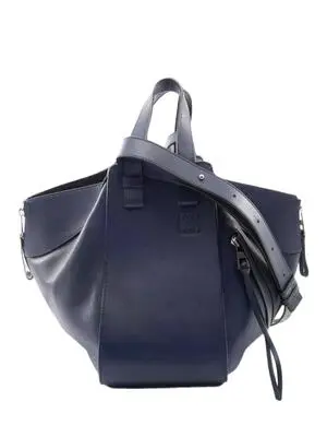 Loewe 2000s Small Hammock Leather Tote Bag Blue