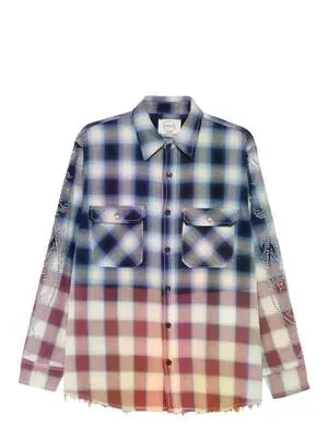 ERCOLE STUDIO Stud-embellished Checked Shirt