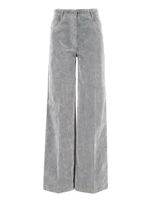 FORTE_FORTE Forte_Forte Women Wide-Leg Trousers Gray