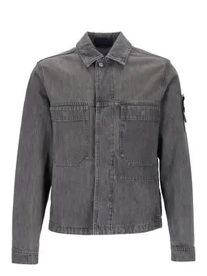 Stone Island Stone Island Men Biker Jacket Gray