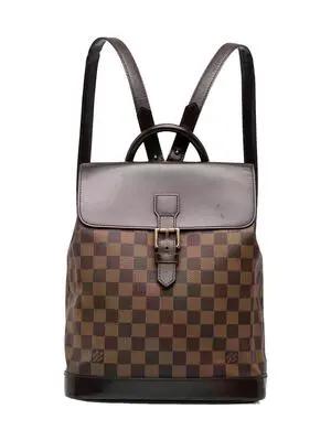LOUIS VUITTON 2008 Damier Ebene Soho Backpack - Brown
