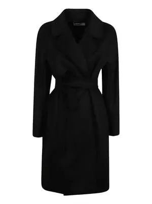 Max Mara Long-sleeved Coat - Black