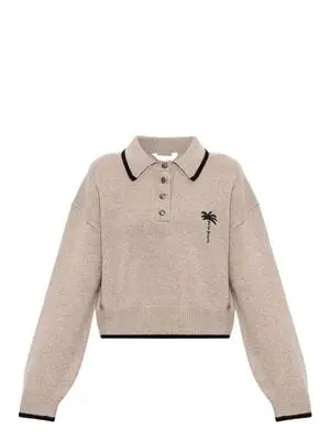 Palm Angels Palm Angels Long-Sleeved Polo Jumper No