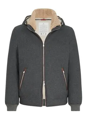 BRUNELLO CUCINELLI Wool Hooded Down Jacket