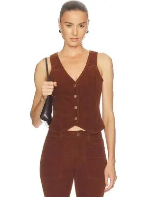 L'AGENCE L'agence Yelena Vest In Brown. Java Java