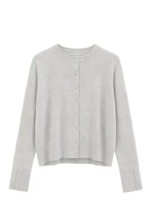 YIGAL AZROUËL Button-cuff Crew-neck Cardigan