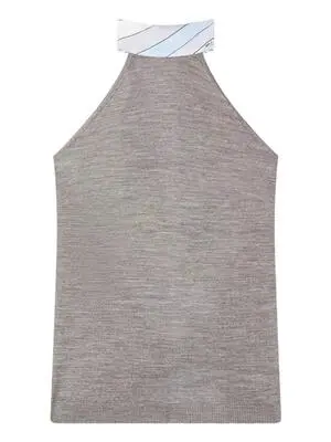 EMILIO PUCCI Wool Top With Scarf Detail