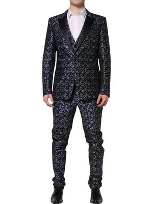 DOLCE & GABBANA Martini Star-jacquard Three-piece Suit