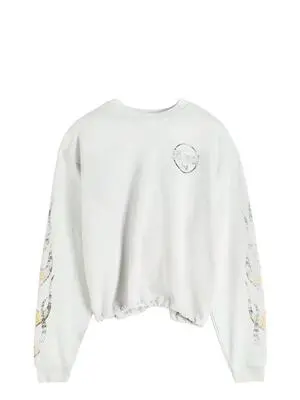 DIESEL® Drawstring-hem Sweatshirt With Crack Print