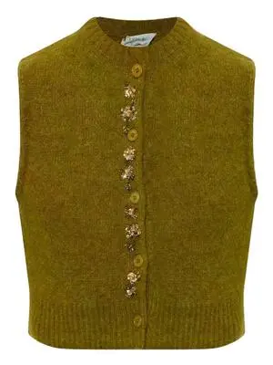 FORTE_FORTE Appliqué-embellished Waistcoat - Green
