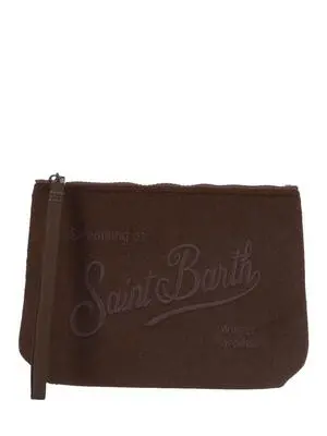 MC2 SAINT BARTH Aline Wool Blend Mini Handbag With Embroidered Logo Fa02