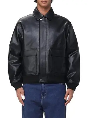 Carhartt Work In Progress Faux Leather Shirt Jacket With Dropped Shoulders Black