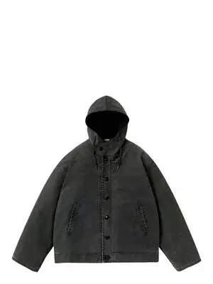 A.PRESSE Hooded Button-up Jacket
