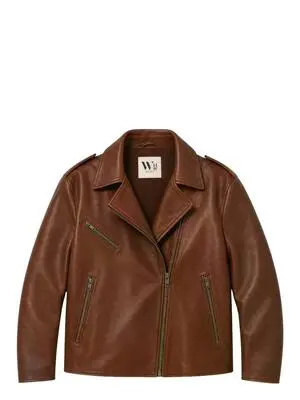 WEST 14TH New Yorker Leather Biker Jacket