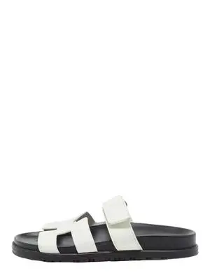Hermès Chypre Touch-strap Sandals White