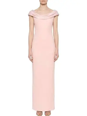 Solace London Solace London Women Adele Off-The-Shoulder Draped Satin Long Evening Gown Solace London Multicolor