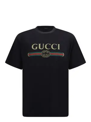 GUCCI Gucci Men Printed Silk-Blend Jersey T-Shirt