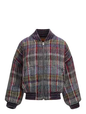 Missoni Missoni Women Caperdoni Check Wool Bomber Multicolor