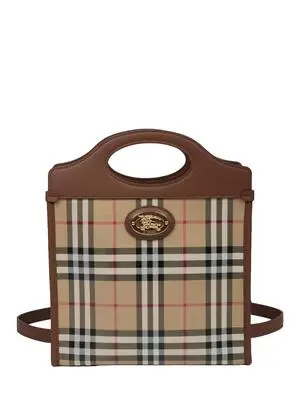 Burberry Mini Cotton Handbag - Beige