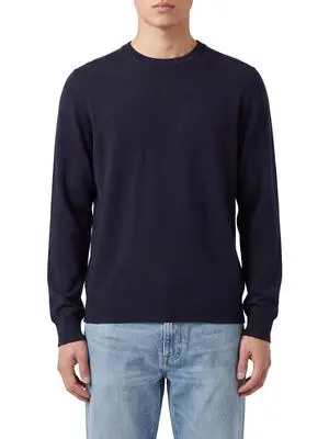 ZEGNA Zegna Men Crewneck Cashmere And Silk Jumper Zegna With Ribbed Trims
