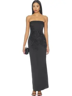 SUPERDOWN Superdown Angel Strapless Gown In Black.