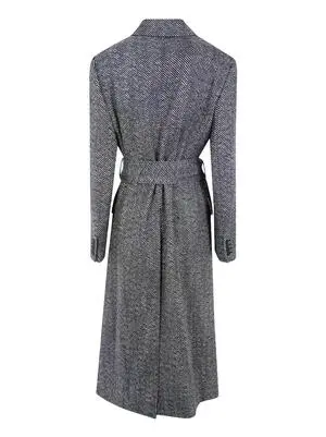 JOSEPH Belted Twill-weave Coat