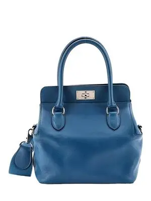Hermès 20 Toolbox Bag Evercolor Blue