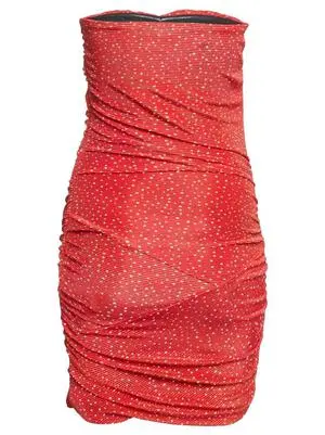 MAJE Plissé Polka-dot Mini Dress